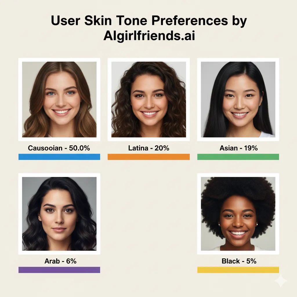 AI Girlfriend Users Reveal Surprising Skin Tone Preferences